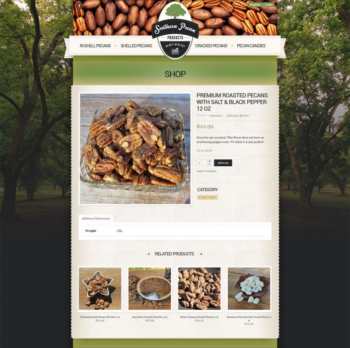 Southern Pecan Products | eCommerce WooCommerce Website Design ...